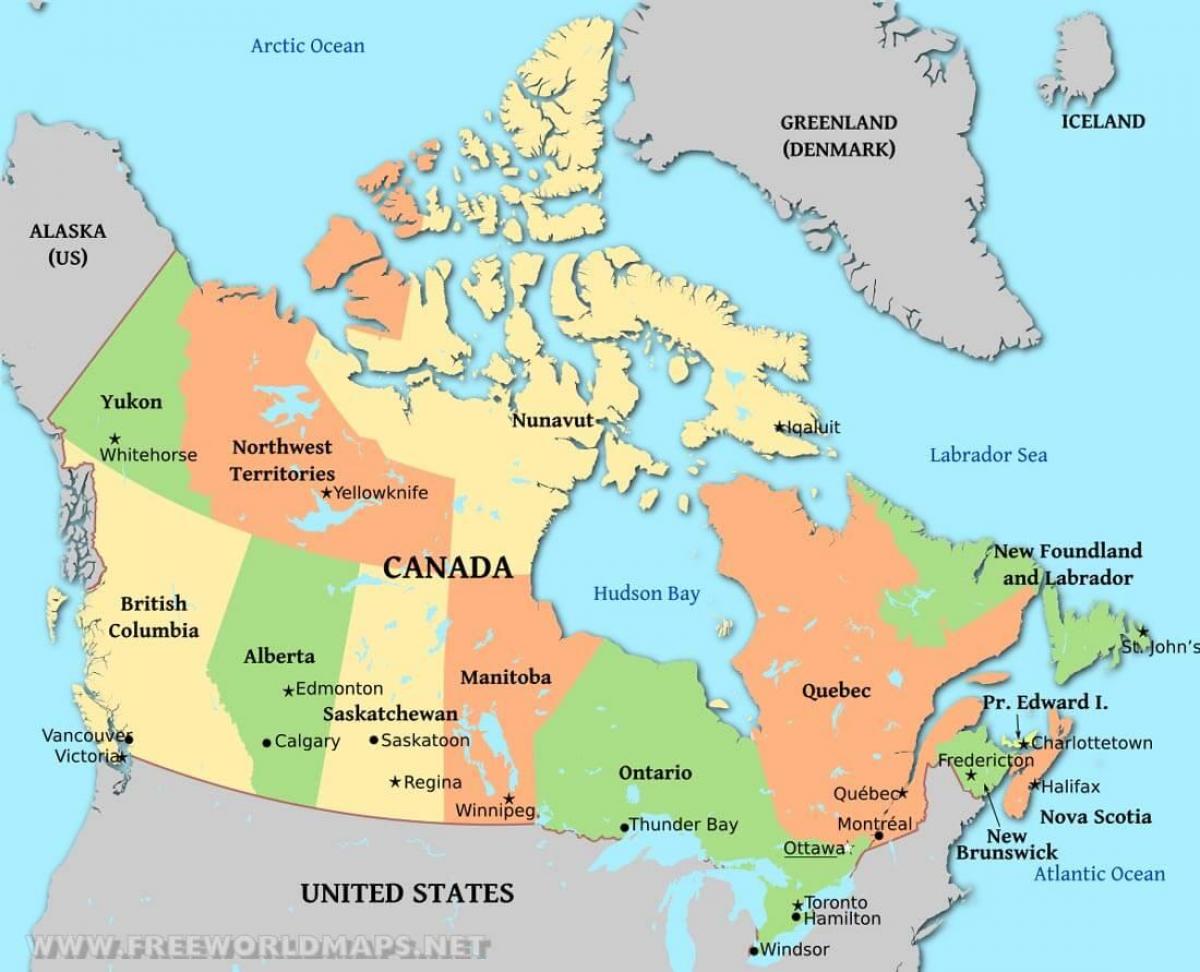 の政治地図がカナダの政治地図がカナダ北米 ア